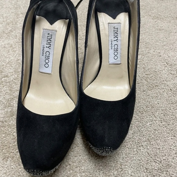 Jimmy Choo | Shoes | Jimmy Choo Tame 377 Suede And Swarovski Crystals ...